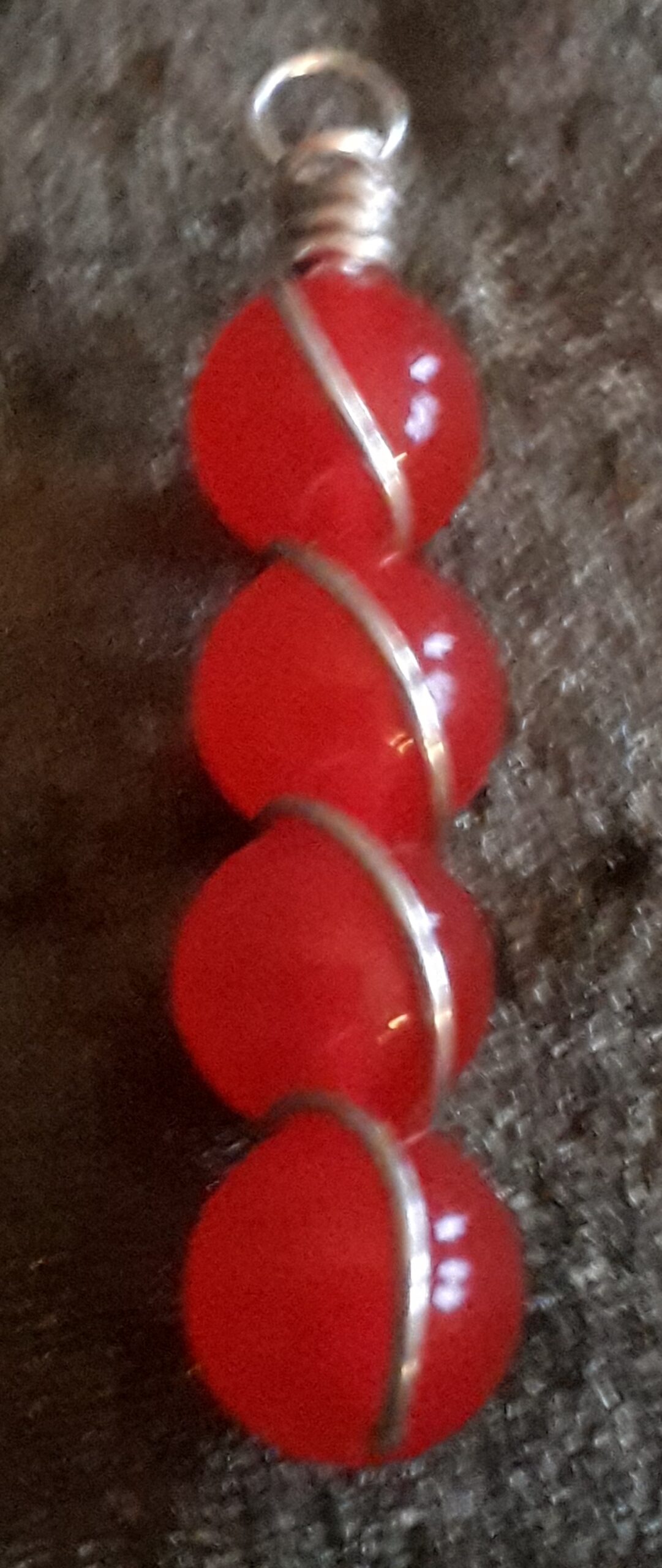 Vedhæng med Sterling Sølvtråd og Jade Sten "Bonbon" - Mit Smykkeunivers